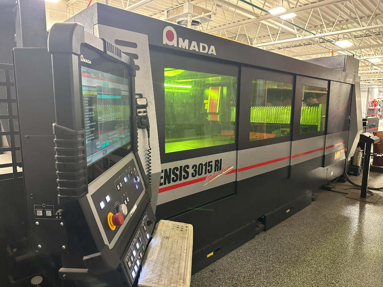 3000 Watt Amada Ensis 3015RI Rotary Index CNC Fiber Laser Cutter, Stoc