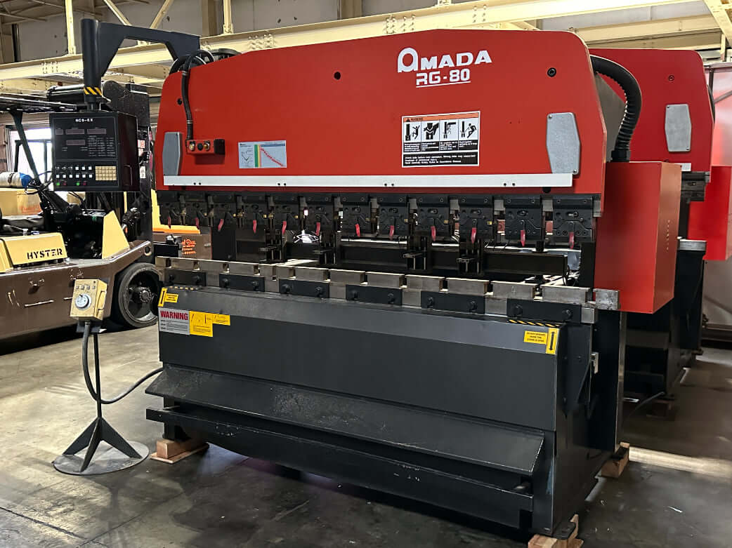 88 Ton Amada RG-80 CNC Press Brake, Stock 1428