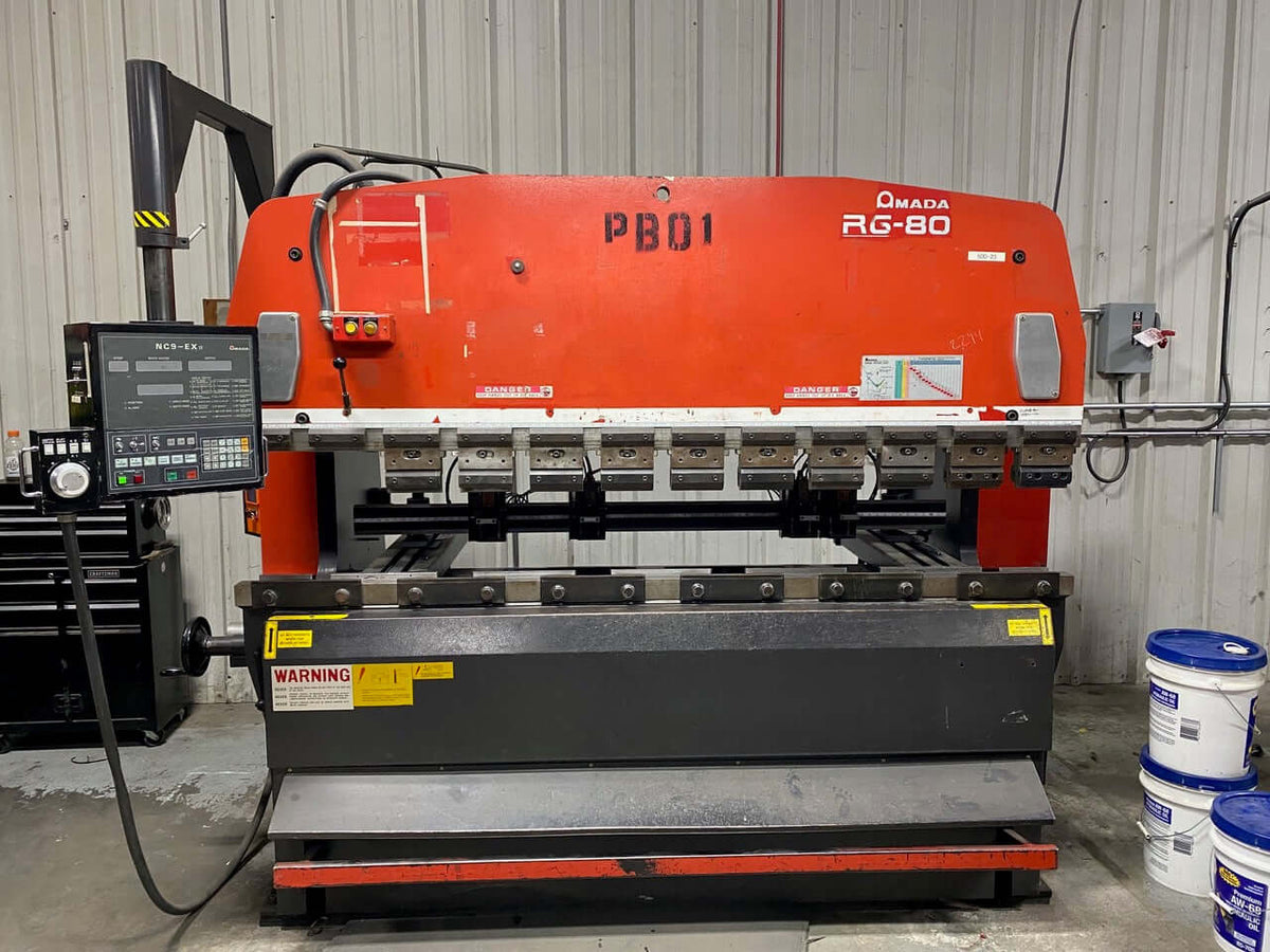 88 Ton Amada RG-80 CNC Press Brake, Stock 1345